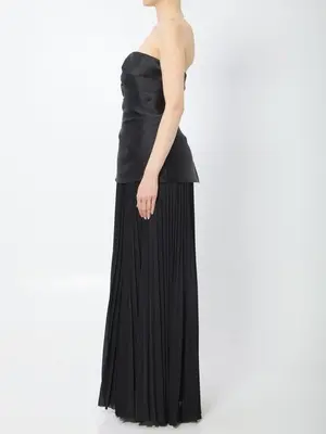 Solace London Claudette Pleated Maxi Dress