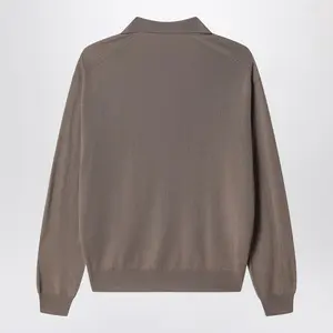 Auralee Long-sleeve Open-collar Polo Shirt