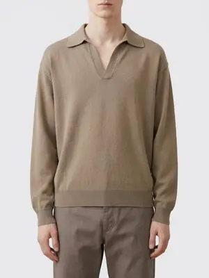 Auralee Long-sleeve Open-collar Polo Shirt