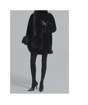 Nour Hammour Long-sleeved Coat With Shawl Collar
