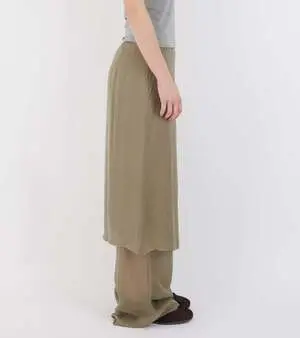 Paloma Wool Straight-leg Loose-fit Pants With Layered Skirt Detail