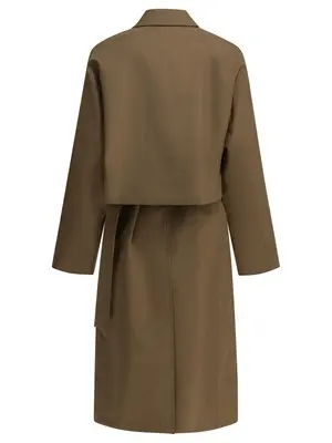 Auralee Belted Layered Coat