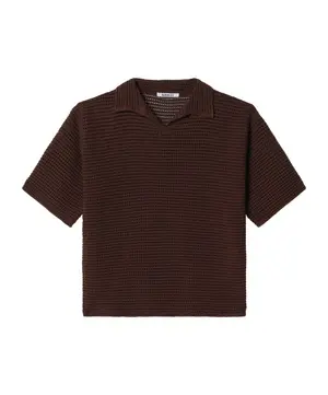 Auralee Open-knit Polo Shirt