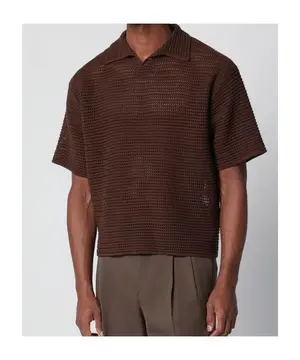Auralee Open-knit Polo Shirt