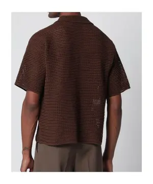 Auralee Open-knit Polo Shirt