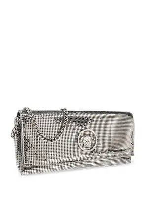 Versace Embellished Chain-linked Clutch Bag