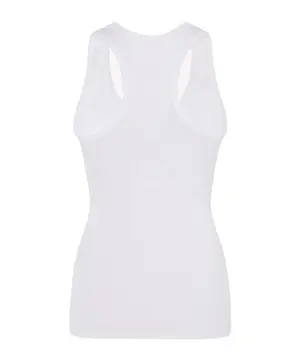 THE ROW Cendrea Ribbed Racerback Tank Top - White