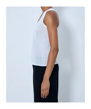 THE ROW Cendrea Ribbed Racerback Tank Top - White