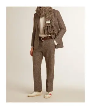 GOLDEN GOOSE Mario Checked Tailored Trousers