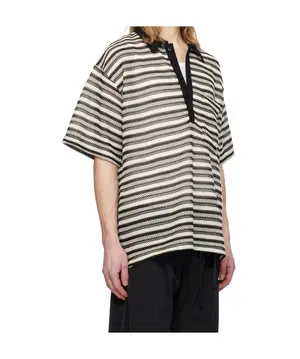 SONG FOR THE MUTE Striped Polo Shirt