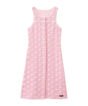 Miu Miu Sleeveless Poplin Dress With Detachable Petticoat