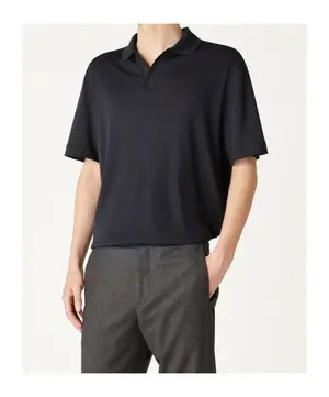 Loro Piana Short-sleeved Polo Shirt - Navy Blue