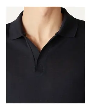 Loro Piana Short-sleeved Polo Shirt - Navy Blue