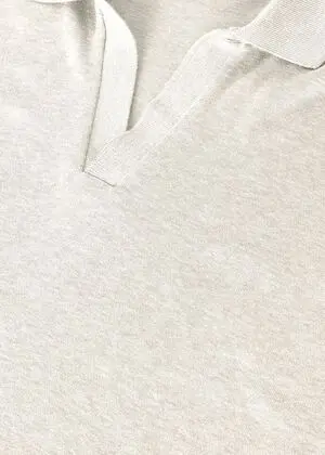Loro Piana Polo Shirt With Lapel Short Sleeve - Almond