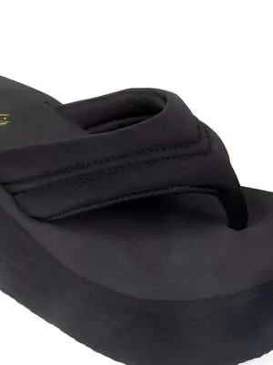 Frederick's Of Hollywood Alita Chunky Platform Wedge Thong Sandal