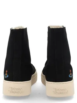 VIVIENNE WESTWOOD High Top Lace-up Sneakers - Black