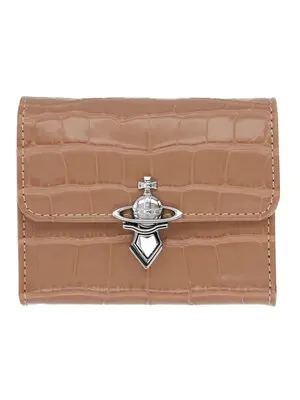 VIVIENNE WESTWOOD Orb Clasp Wallet - Brown