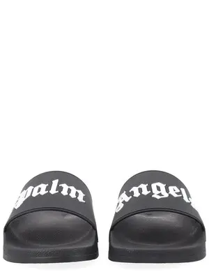 Palm Angels Logo Slides - Black