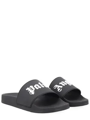 Palm Angels Logo Slides - Black