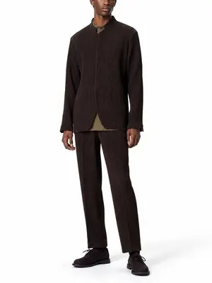 Issey Miyake Homme Plissé Pleated Tuxedo Trousers