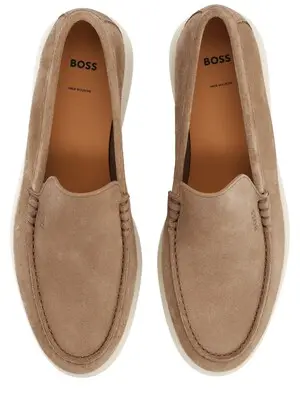 BOSS Suede Mocassino With Logo