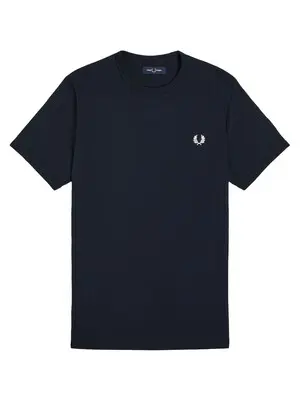 Fred Perry T-shirt "ringer" Con Logo - Blue