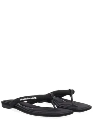 Alexander Wang Jenna Tubular" Thong Sandals - Black
