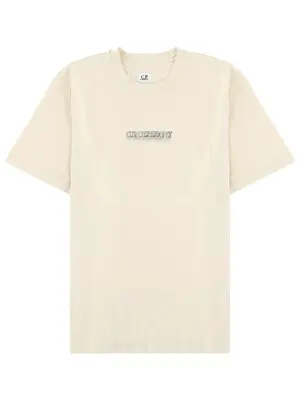 C.P. COMPANY C. P. Company T-shirt Con Stampa Logo - Beige