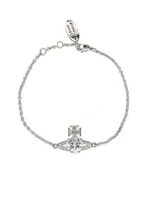 VIVIENNE WESTWOOD Ariella Orb Bracelet With Crystal Heart - Silver