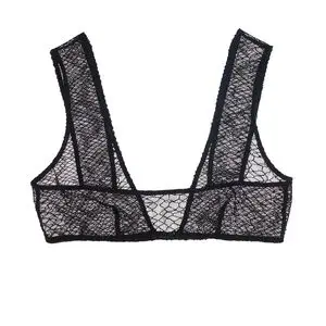 LUNATIC FEMME Sheathe Snake Lace Plunge Bra - Black