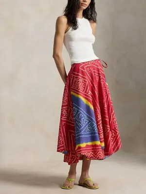 Polo Ralph Lauren Printed Wrap Skirt