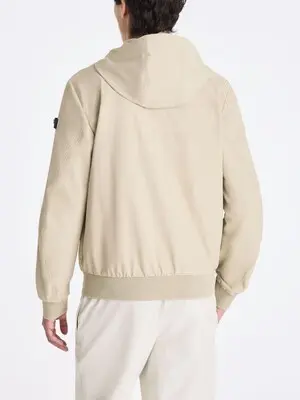 Peuterey Logo Hooded Zip-up Blouson Jacket - Beige