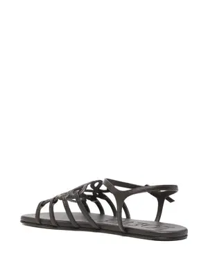 Loewe Petal Anagram Leather Sandals - Brown