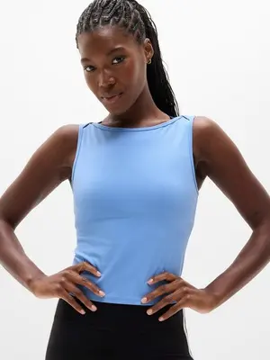 Athleta Transcend Open Back Muscle Tank - Waterfall