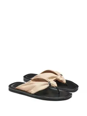 Loulou De Saison Leather Sandals With Knot Detail