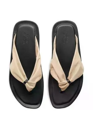Loulou De Saison Leather Sandals With Knot Detail