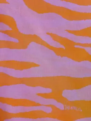 Attico Zebra-print Fringed Pareo