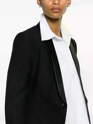 Santoni Sequin-embellished Shawl-lapel Blazer