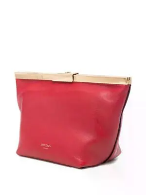 JIMMY CHOO Ganache Leather Clutch Bag