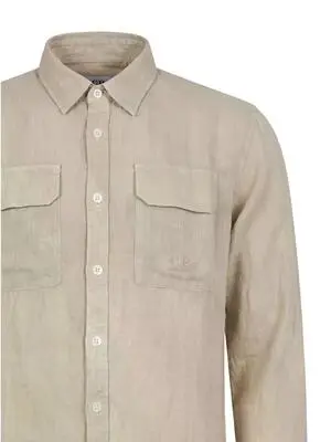 C.P. COMPANY Logo-embroidered Chest-pocket Shirt