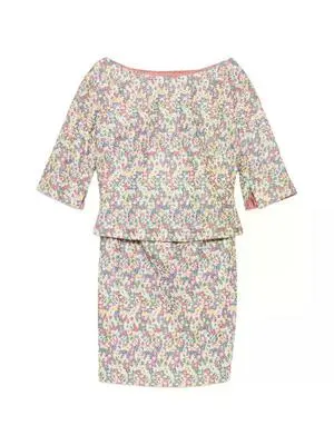 Versace Floral-embroidered Skirt Set - Pink