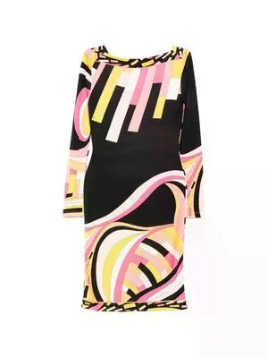 Emilio Pucci 1960s Abstract Print Midi Dress