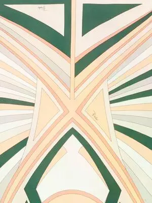 Emilio Pucci Geometric Print Midi Dress