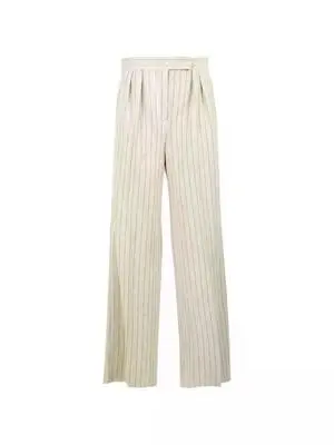 Max Mara Pinstripe Pleated Trousers