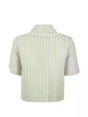Max Mara Cropped Pinstriped Jacket