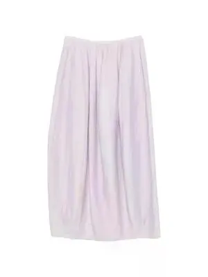 TELA Pleated Rear-slit Skirt - Purple