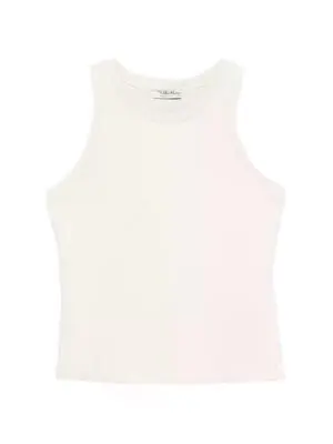 Max Mara Sleeveless Embroidered Logo Top