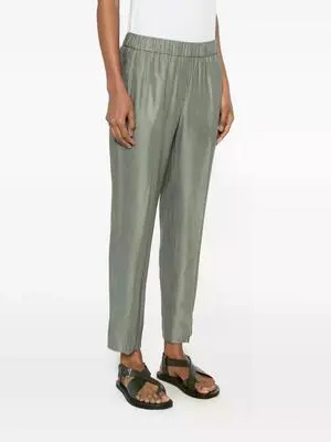 Peserico Elasticated-waistband Tapered Trousers - Green
