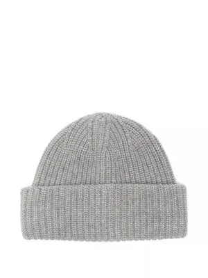 ZANONE Ribbed Knit Beanie Hat - Grey