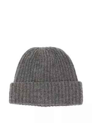 ZANONE Ribbed Knit Beanie Hat - Grey